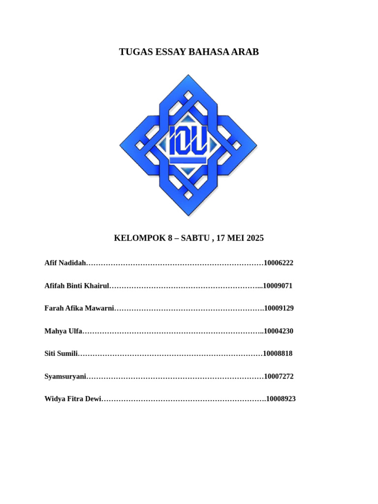 Essay b Arab | PDF