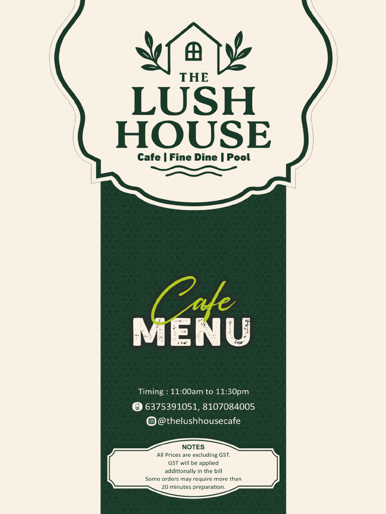 Menu... Lush House | PDF