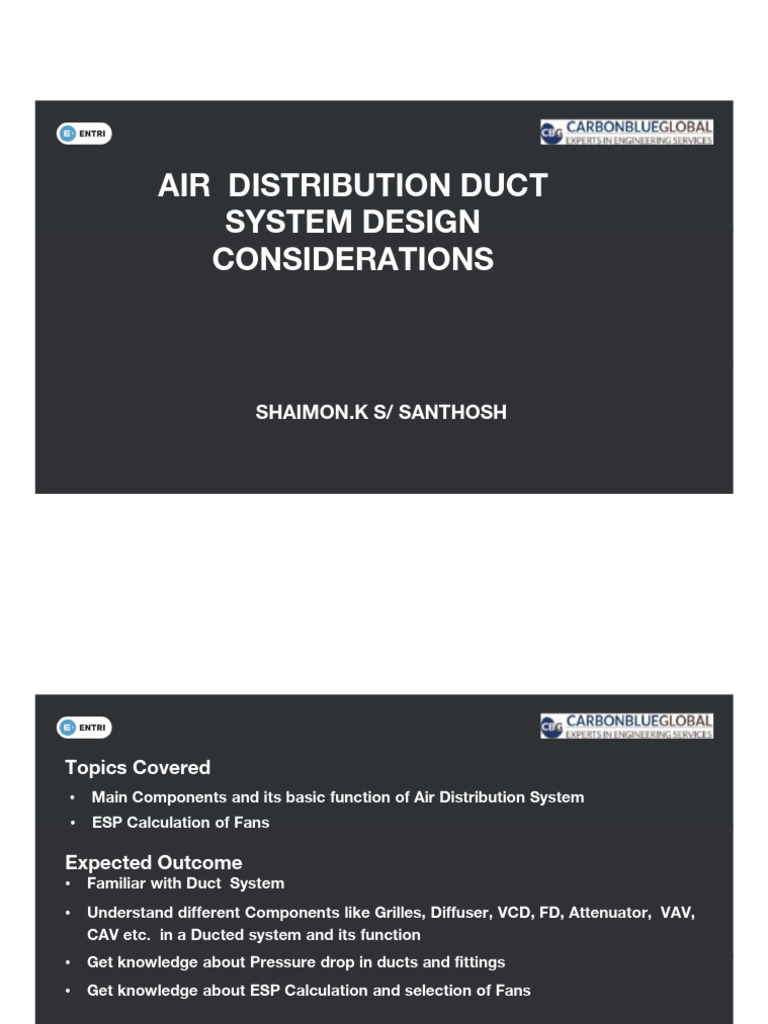 Air Distribution Duct System Design 2 | PDF | Duct (Flow) | Building ...