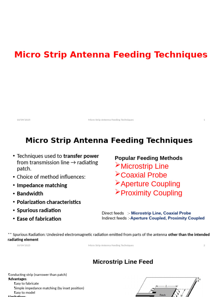 Micro Strip Feed Lines | PDF | Antenna (Radio) | Radio Technology
