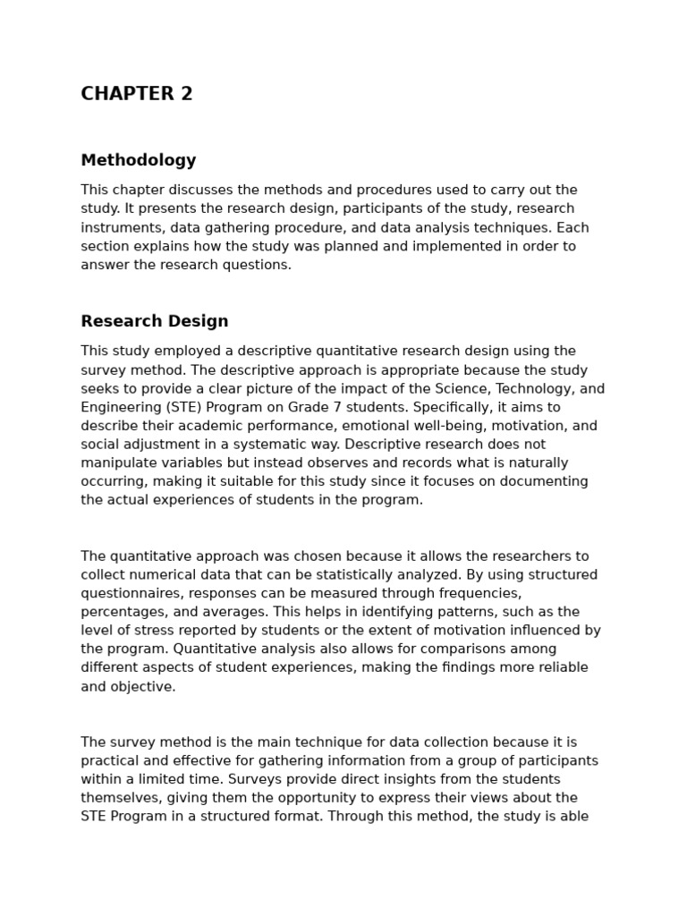 Chapter 2 Research Group 7 | PDF | Methodology | Survey Methodology