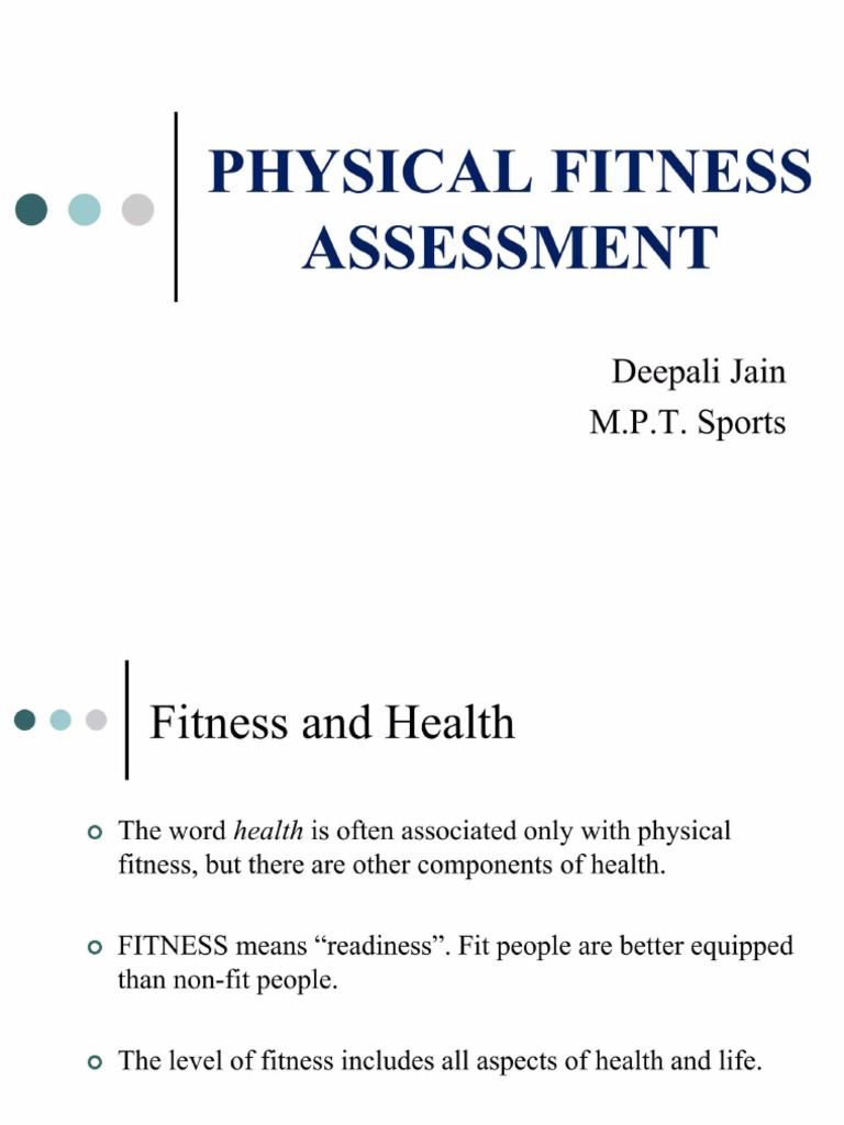 Physical Fitness Assessment | PDF