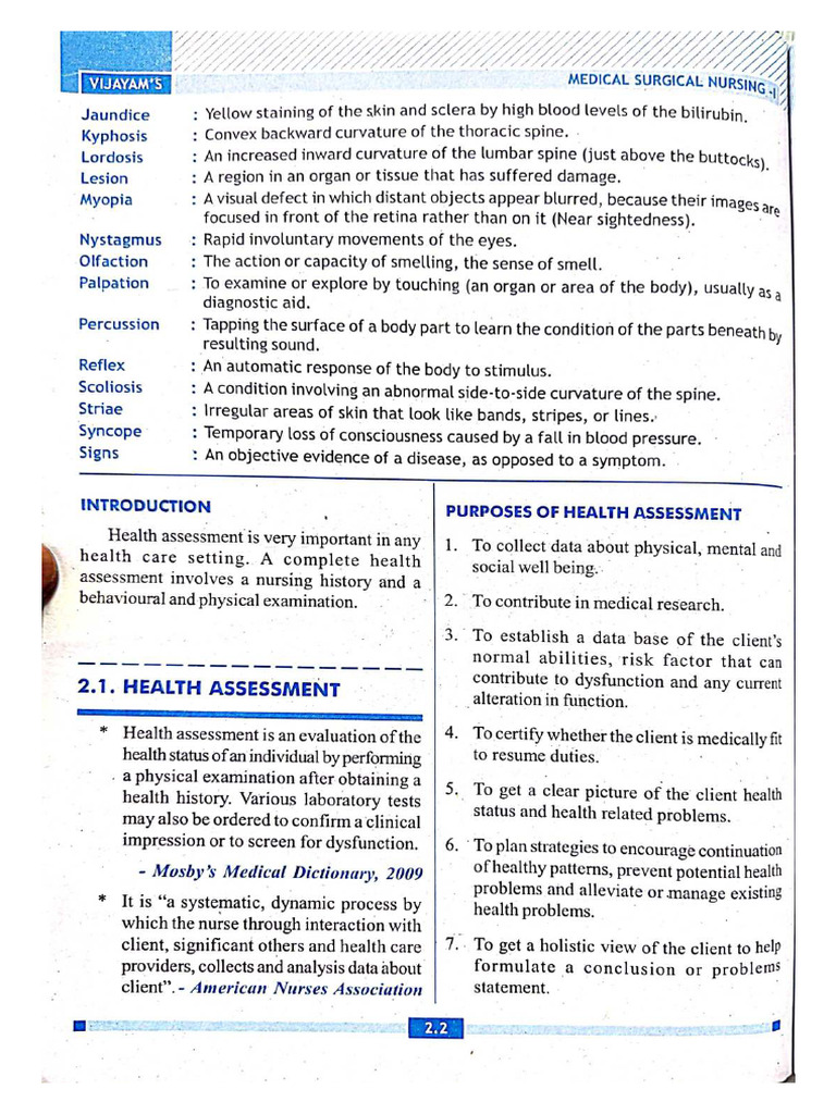 Unit-2 Nursing - Assessment | PDF | Hand | Physical Examination
