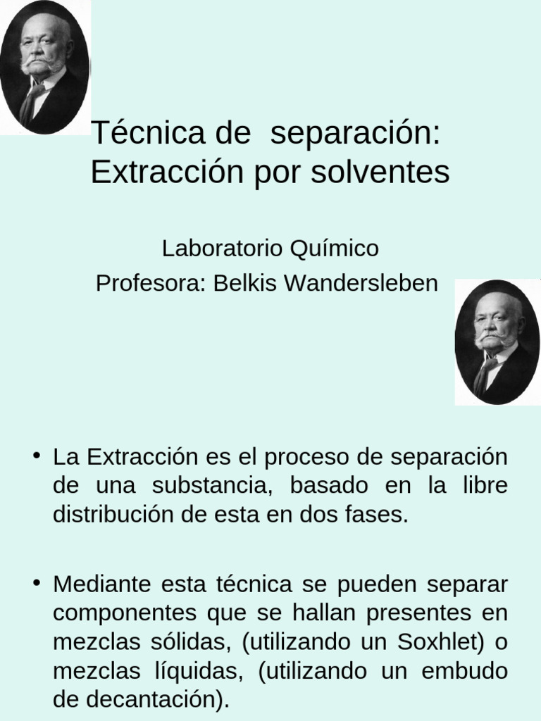 Extracción por Solventes en Química | PDF | Solvente | Fase (materia)