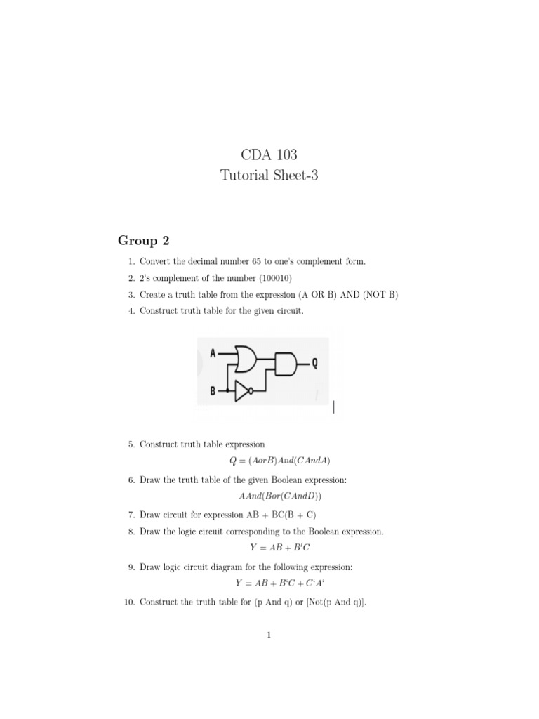 BSC CDA 103 Tutorial Sheet-3-Group-2 | PDF