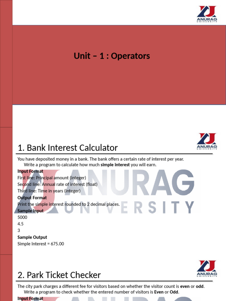 C Programming Unit Wise Questions | PDF | Numbers | Pi