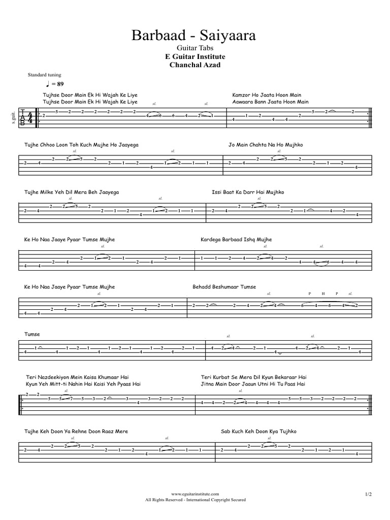 46. Barbaad - Saiyaara | PDF