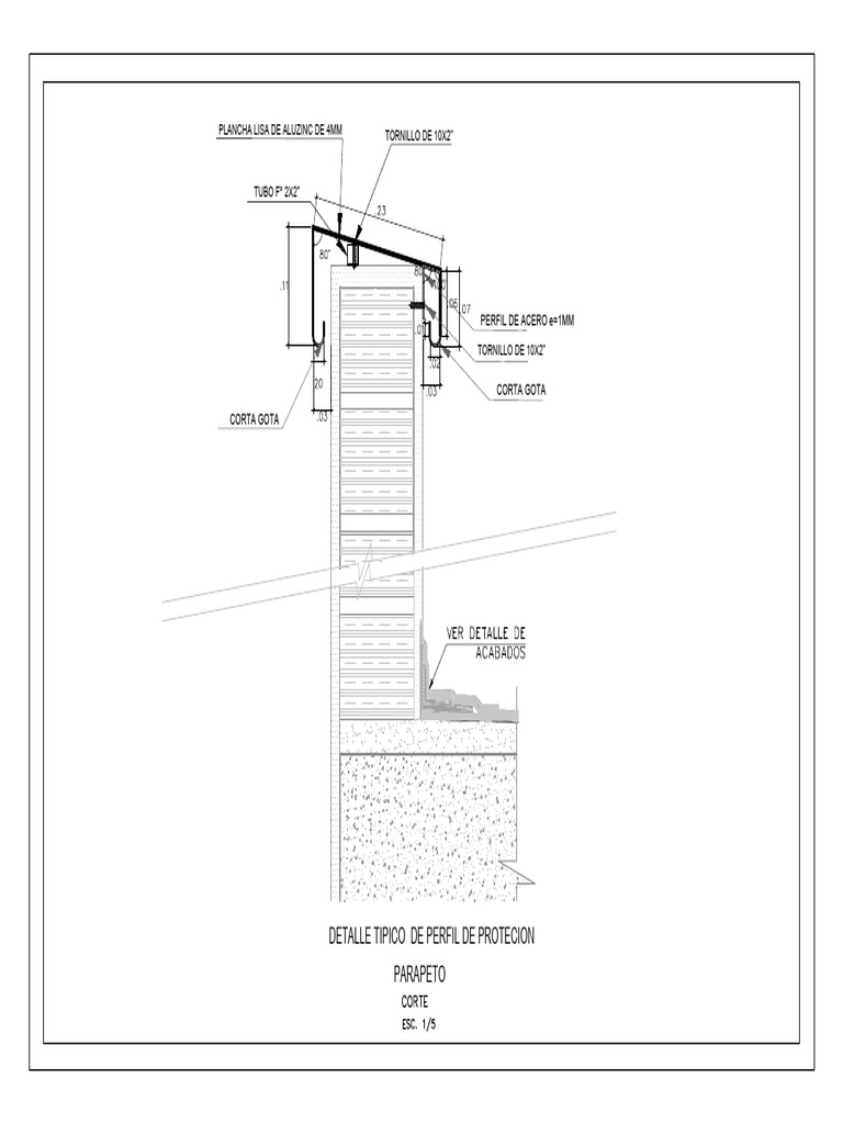Detalle de Perfil de Parapeto Ok | PDF