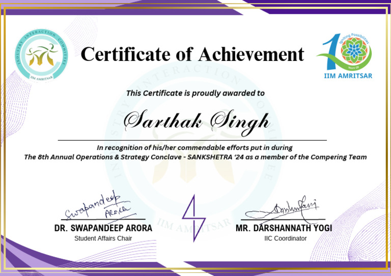 Sarthak Singh Sankshetra Compering | PDF