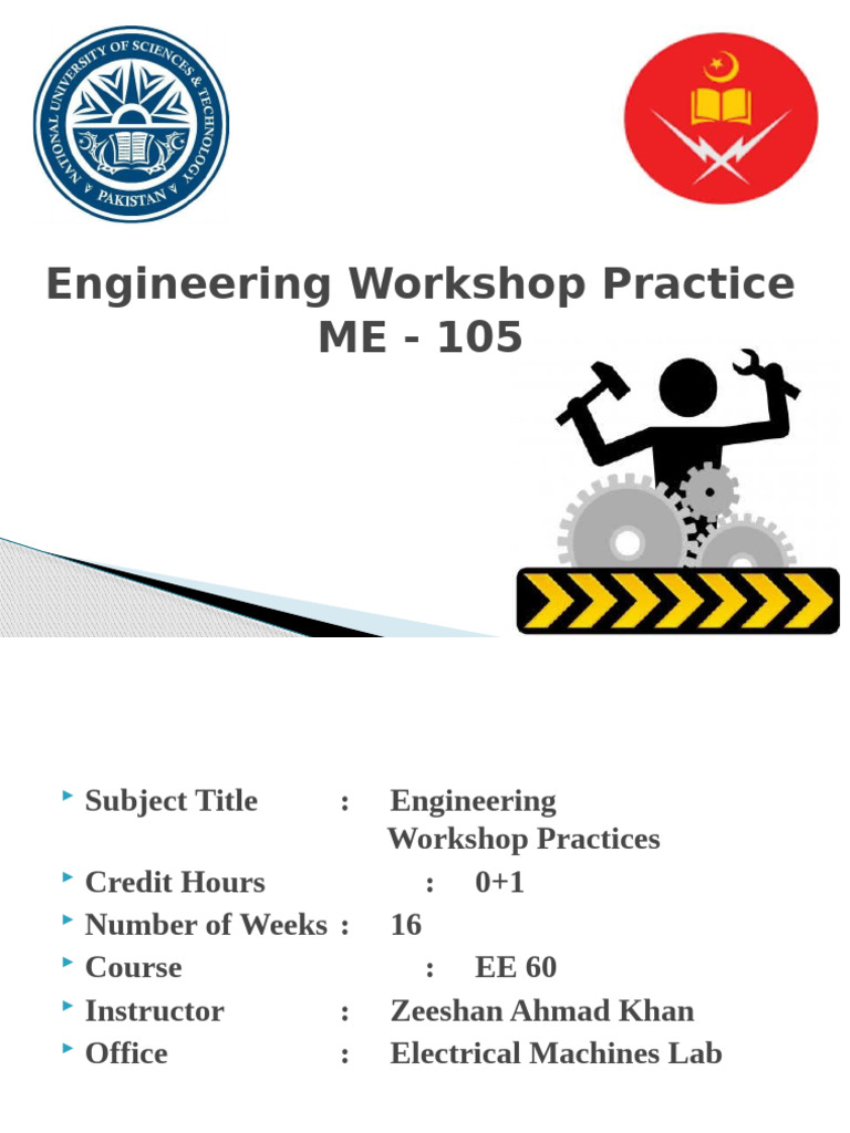 Engineering Workshop Practice Lecture 1 | PDF | Hazards | Occupational Safety And Health