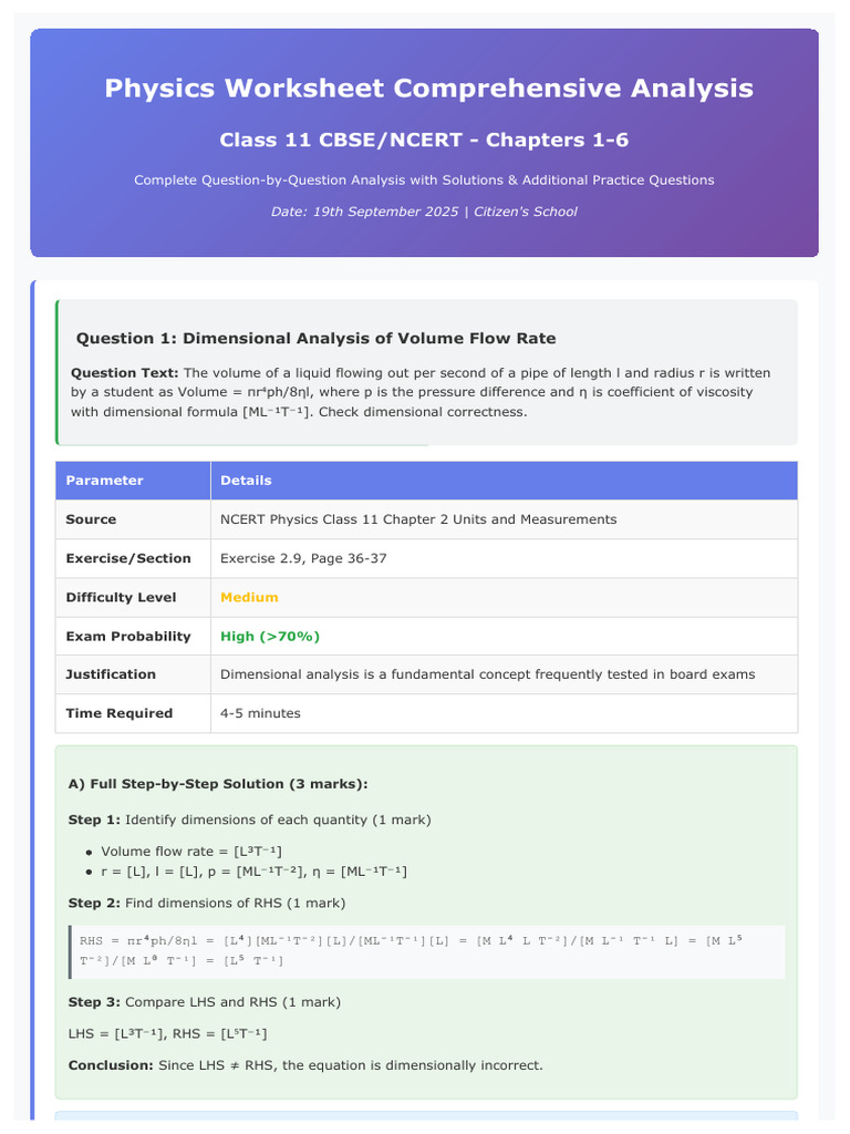 Physics Worksheet Analysis | PDF | Acceleration | Velocity