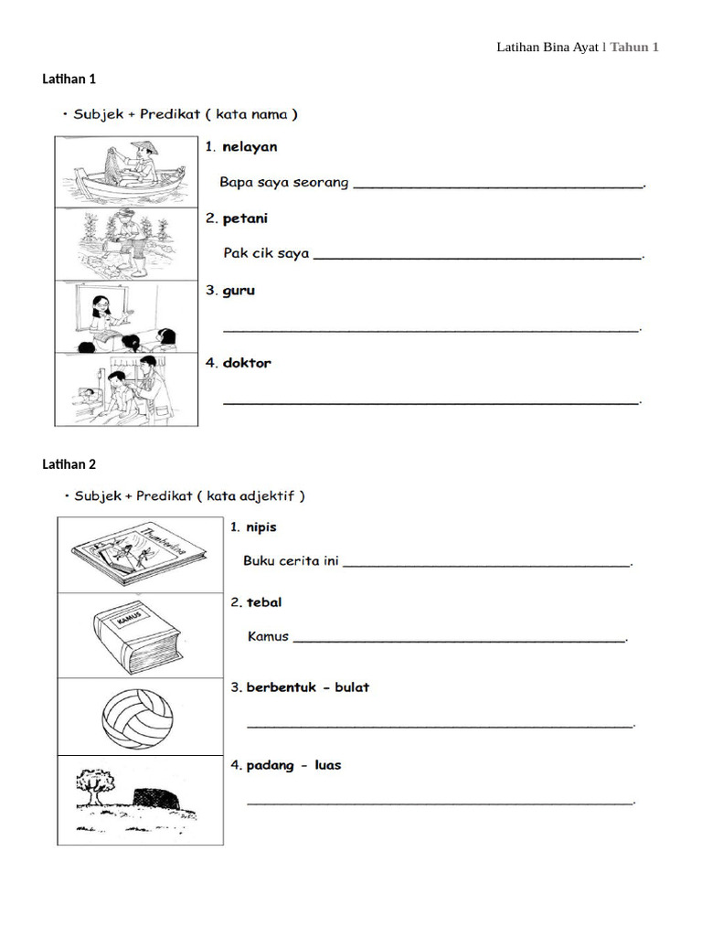Latihan Bina Ayat Pdf