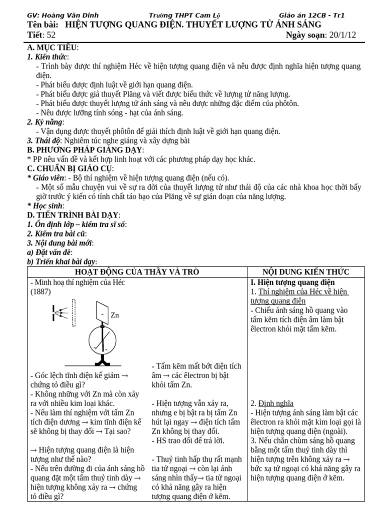 Tiet 52. Hien Tuong Quang Dien. Thuyet LTAS | PDF