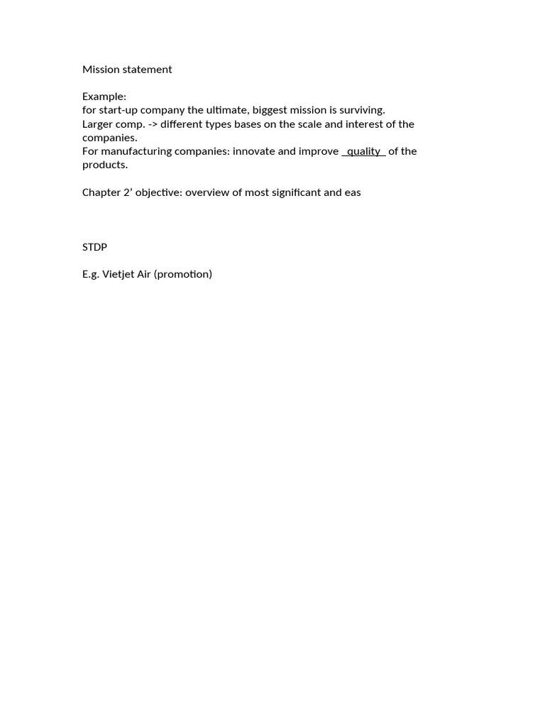 Mission Statement | PDF