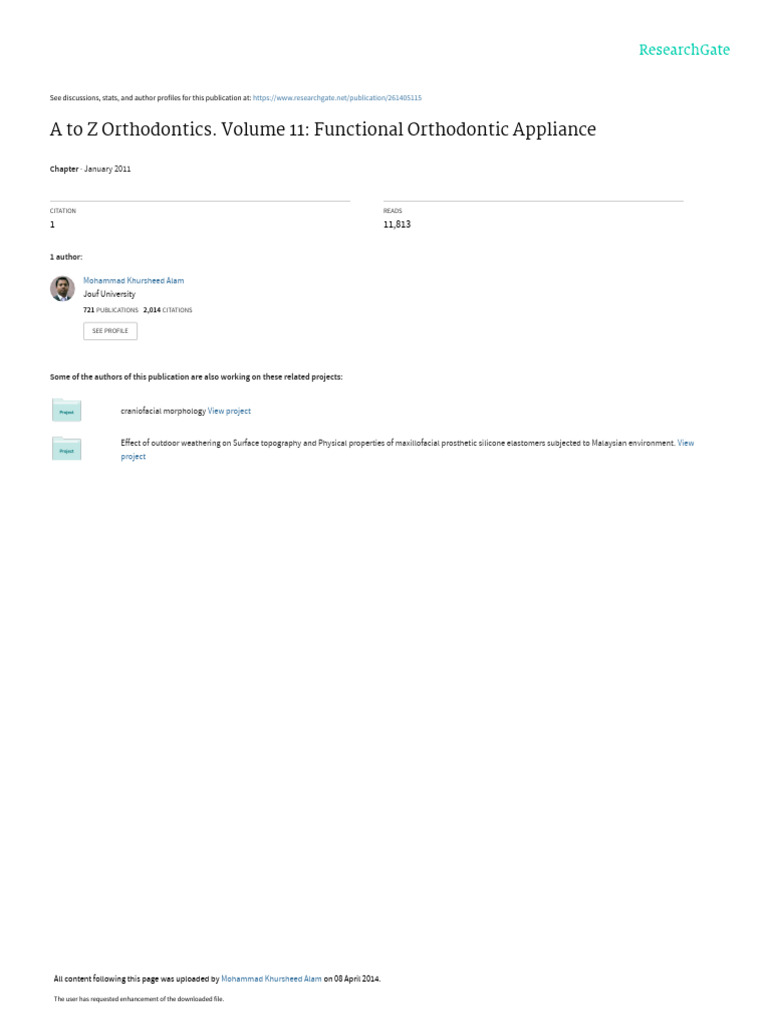 Ato ZOrthodontics Vol 11 Functional Orthodontic Appliances | PDF | Dentistry Branches | Mouth