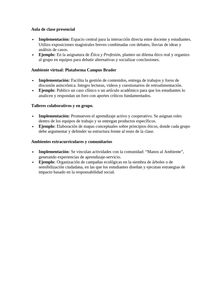 Aula de Clase Presencial | PDF