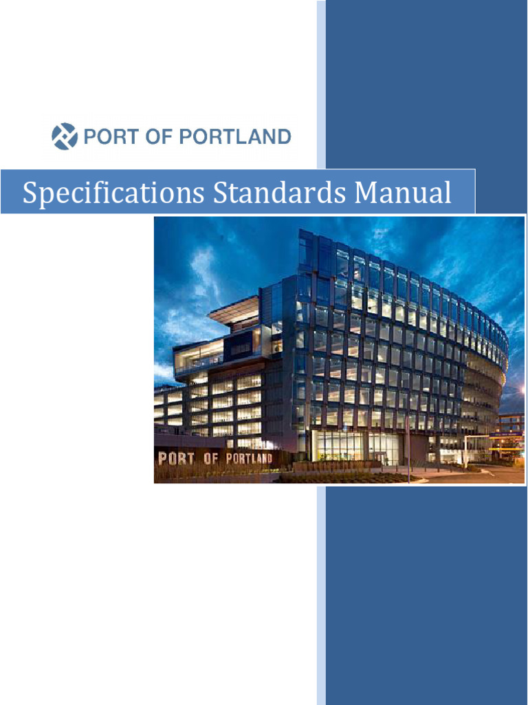 Port of Portland Specifications Manual | PDF | Specification (Technical ...
