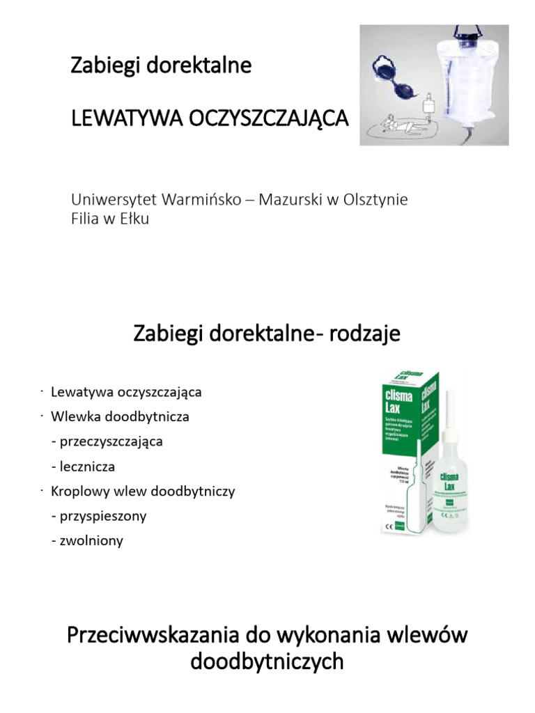 Lewatywa Oczyszczająca | PDF