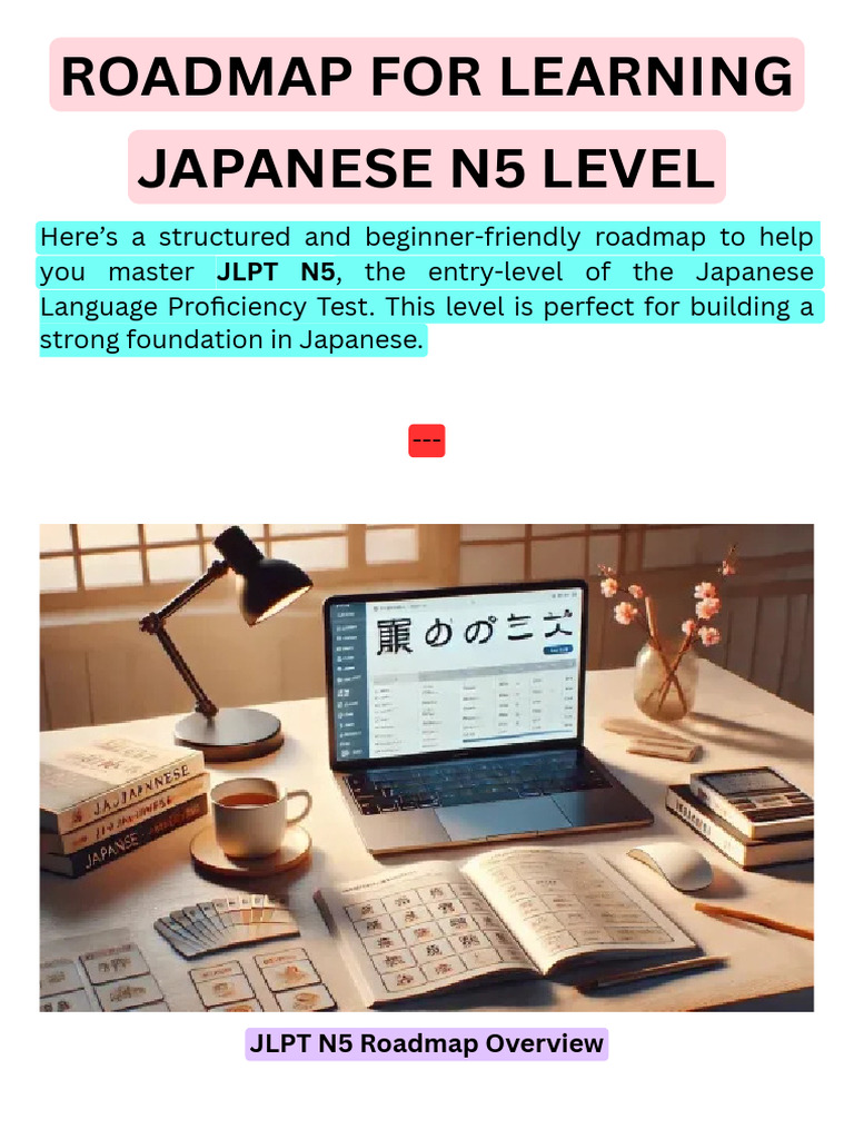 Roadmap For n5 Level | PDF | Japanese Language | Linguistics