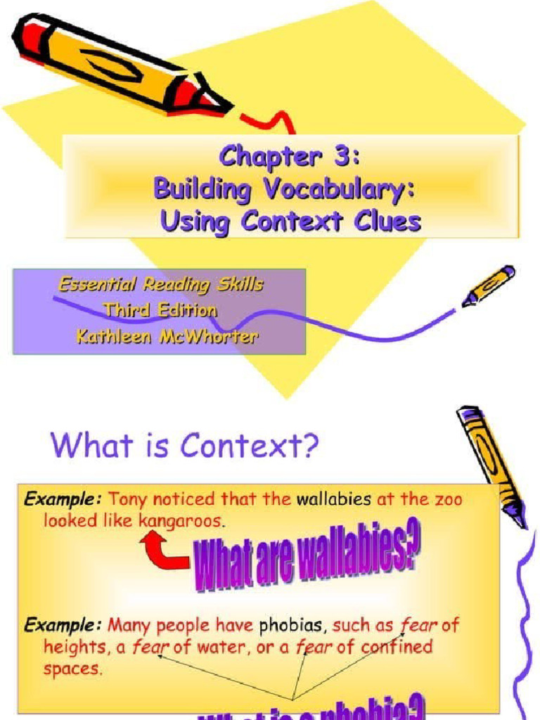 Vocabulary Building and Context Clues | PDF