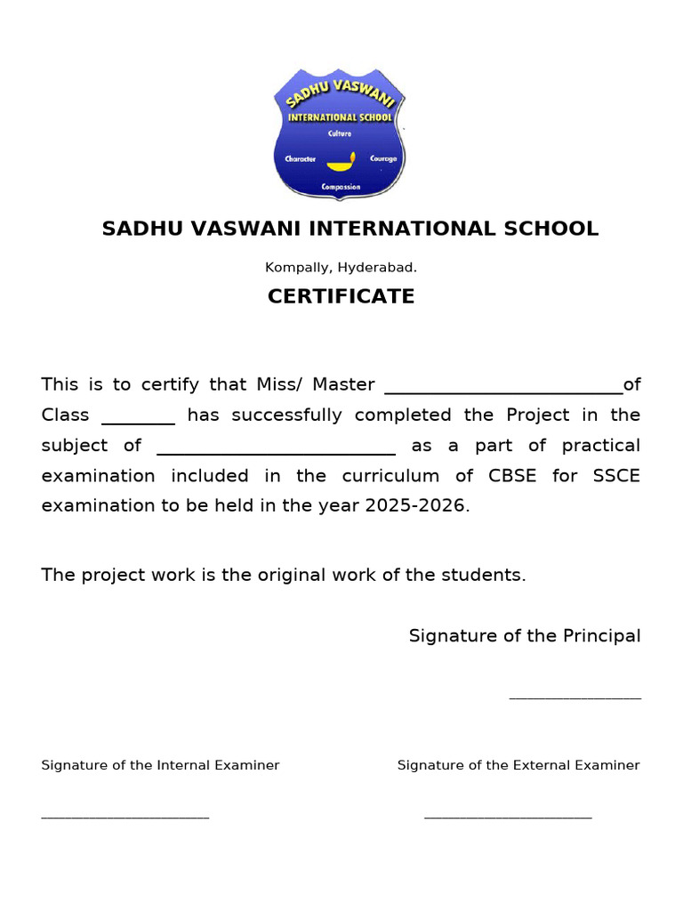 Project Completion Certificate Template | PDF