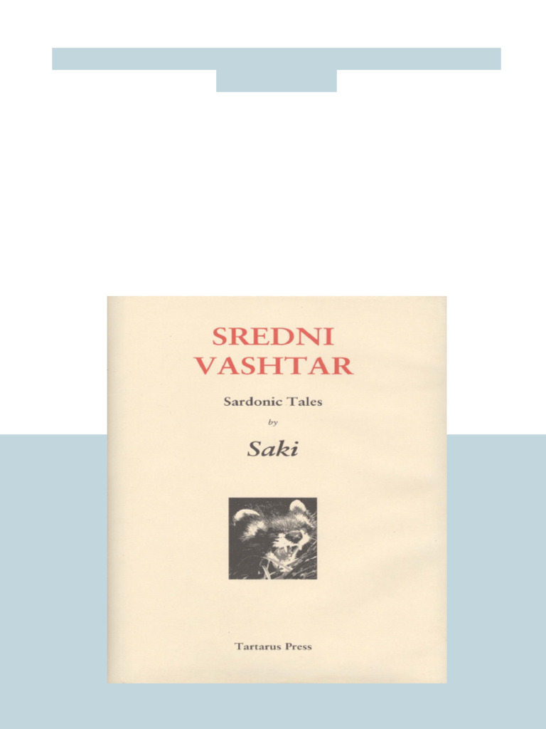 SREDNI VASHTAR Sardonic Tales First Edition Saki Complete Edition | PDF ...