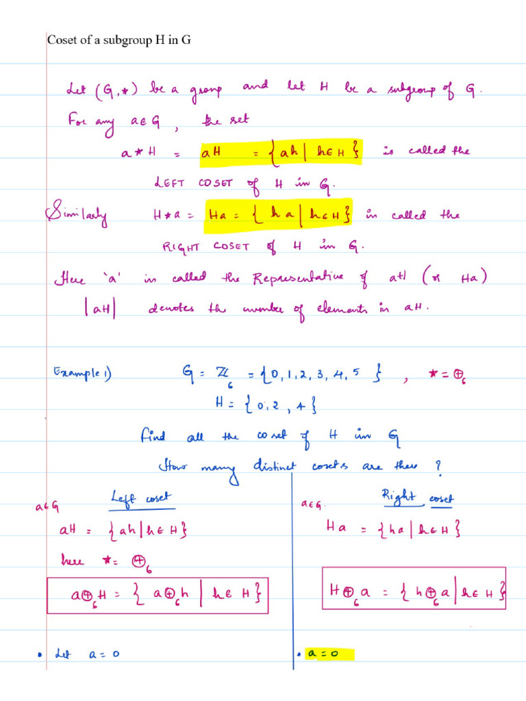 Cosets | PDF
