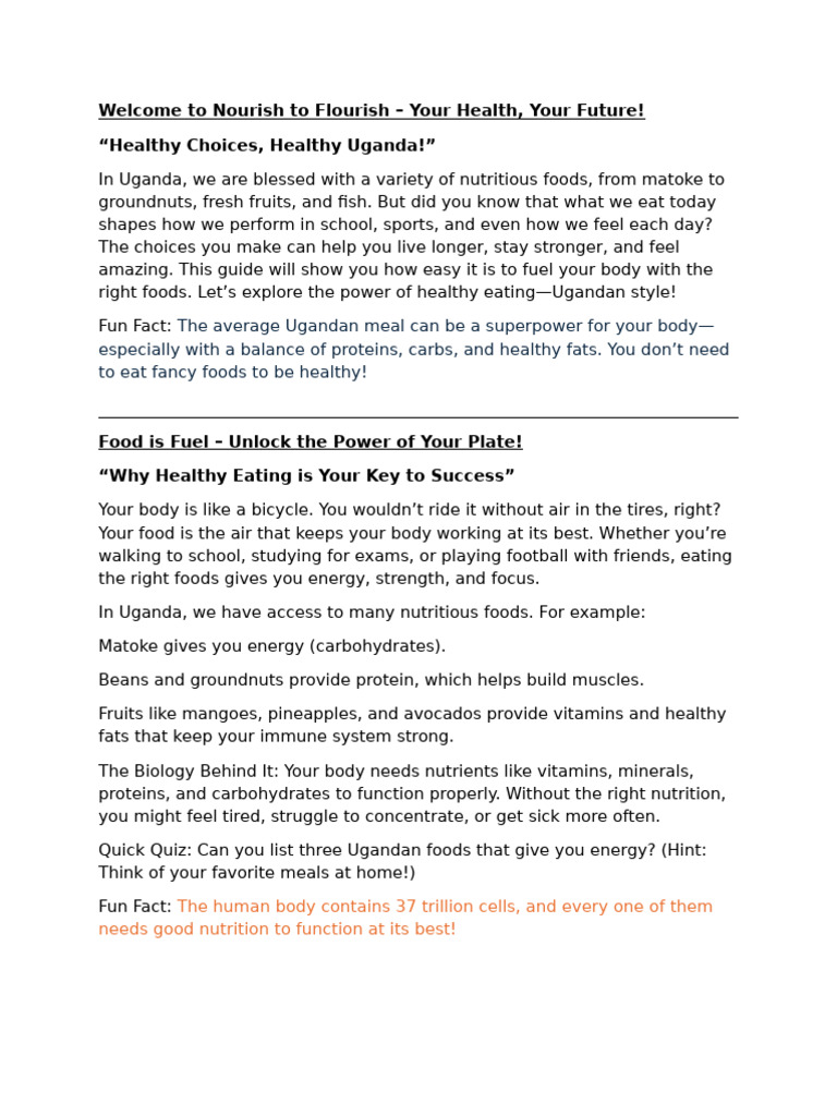 Brochure Biology Project | PDF | Foods | Nutrition