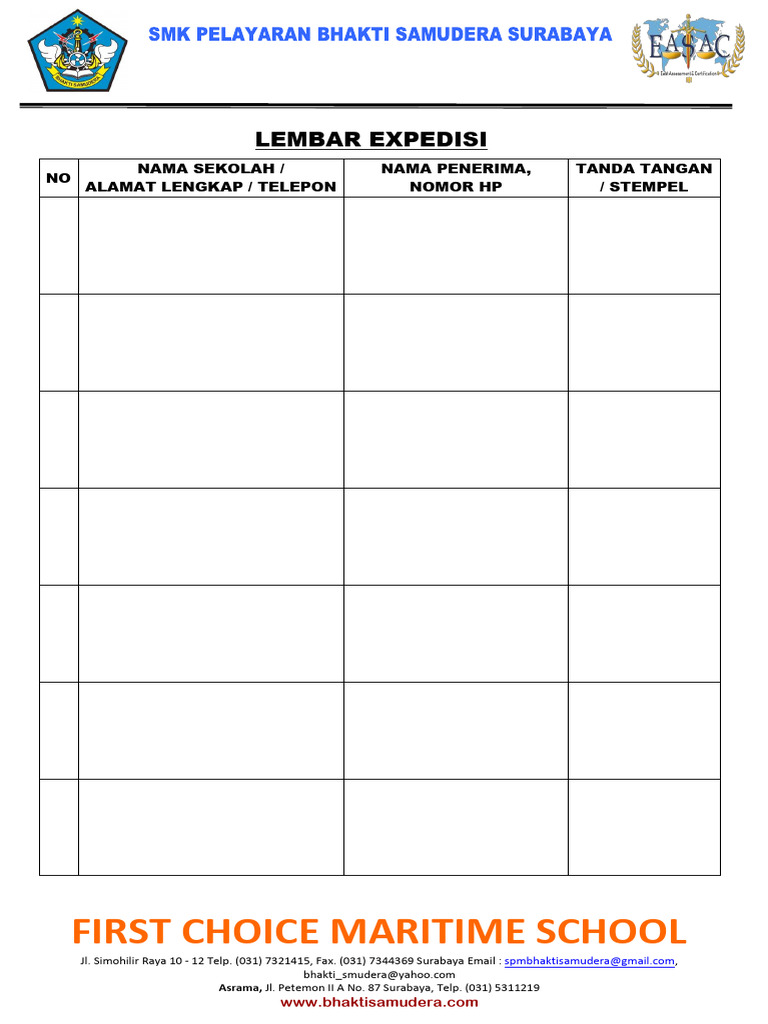 Lembar Expedisi Kosong | PDF
