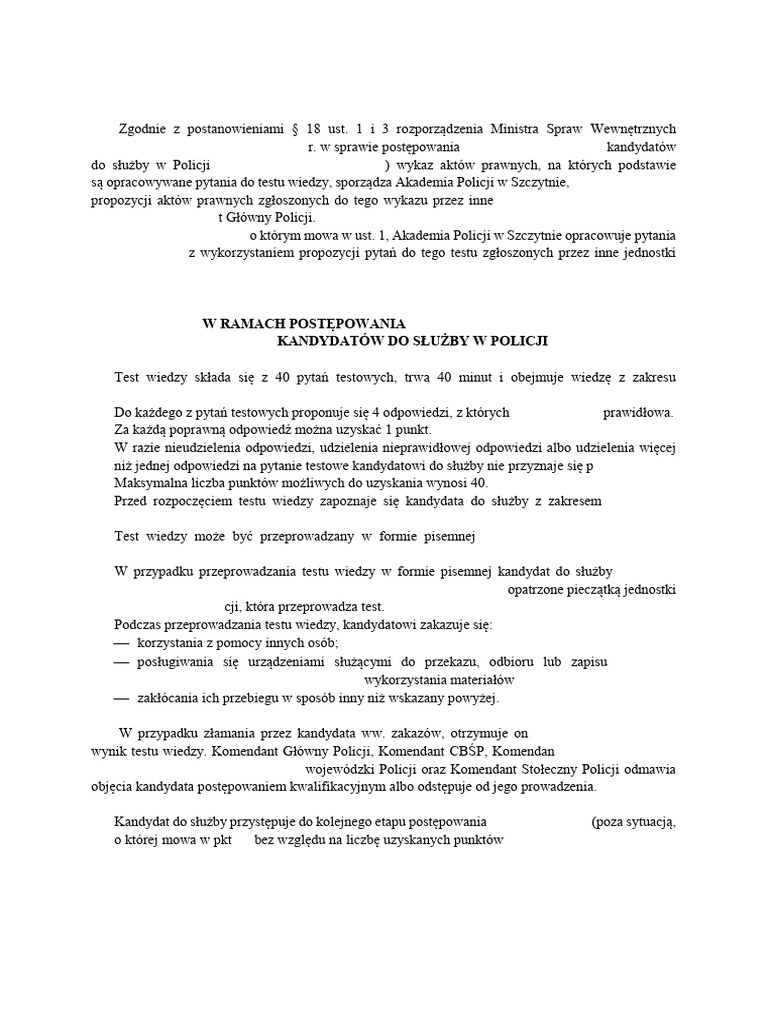Uwagi Wstepne Dobor 2025 | PDF