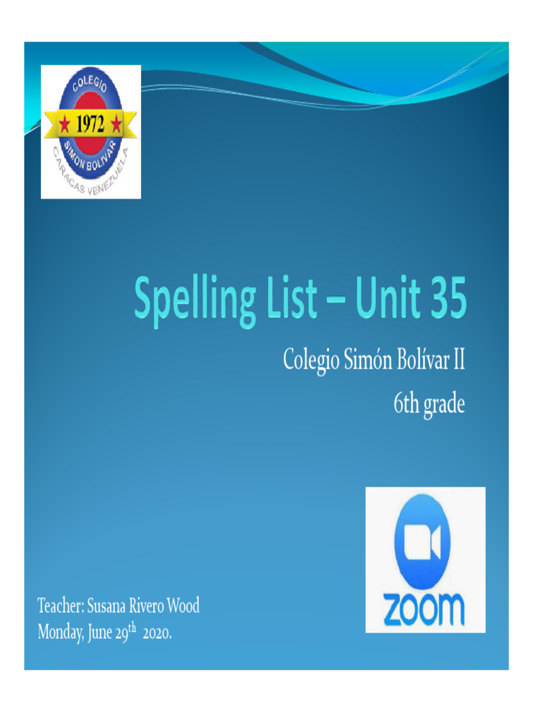 6th Grade Spelling Homework Guide | PDF
