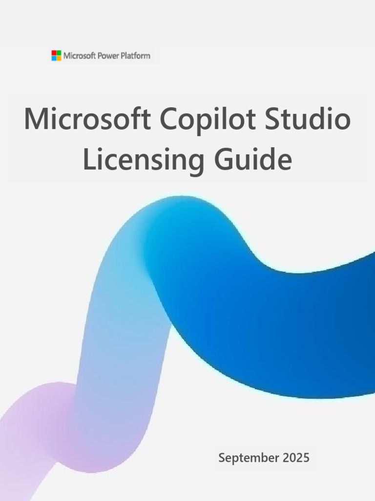 Microsoft Copilot Studio Licensing 2025 | PDF | Artificial Intelligence ...