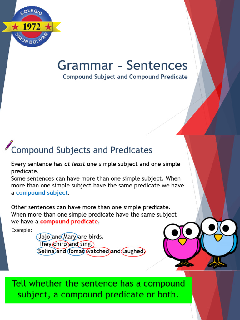 Compound Subjects and Predicates Explained | PDF