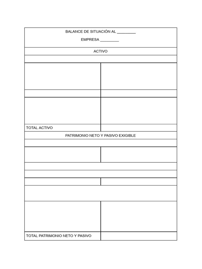 Balance de Situación e Inventario | PDF