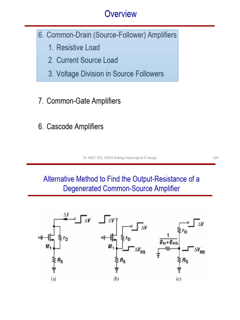 Single-Stage Amplifiers Overview | PDF | Amplifier | Mixed Signal ...