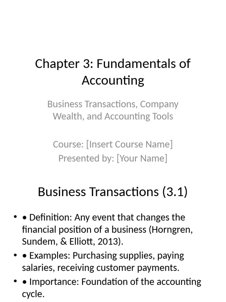 Chapter3 Accounting | PDF