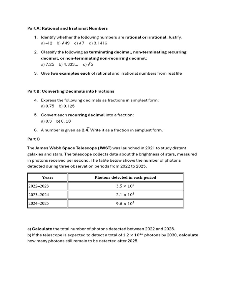 MYP 3 - Practice Sheet | PDF
