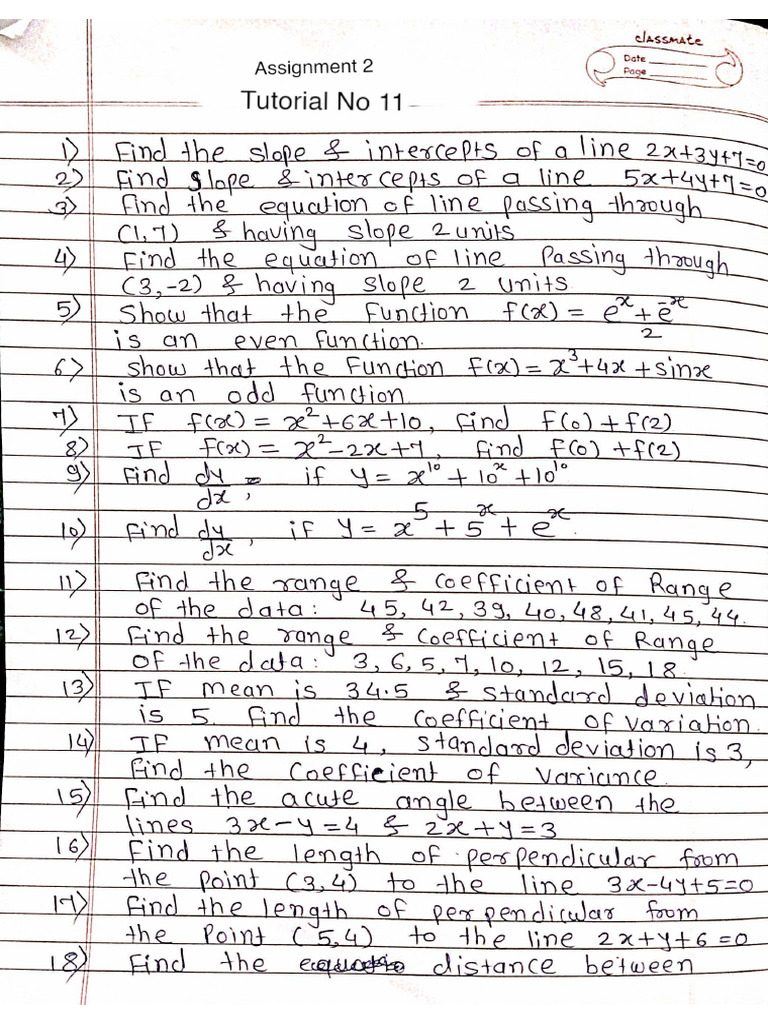 Assignment 2 (Tutorial No.11) | PDF