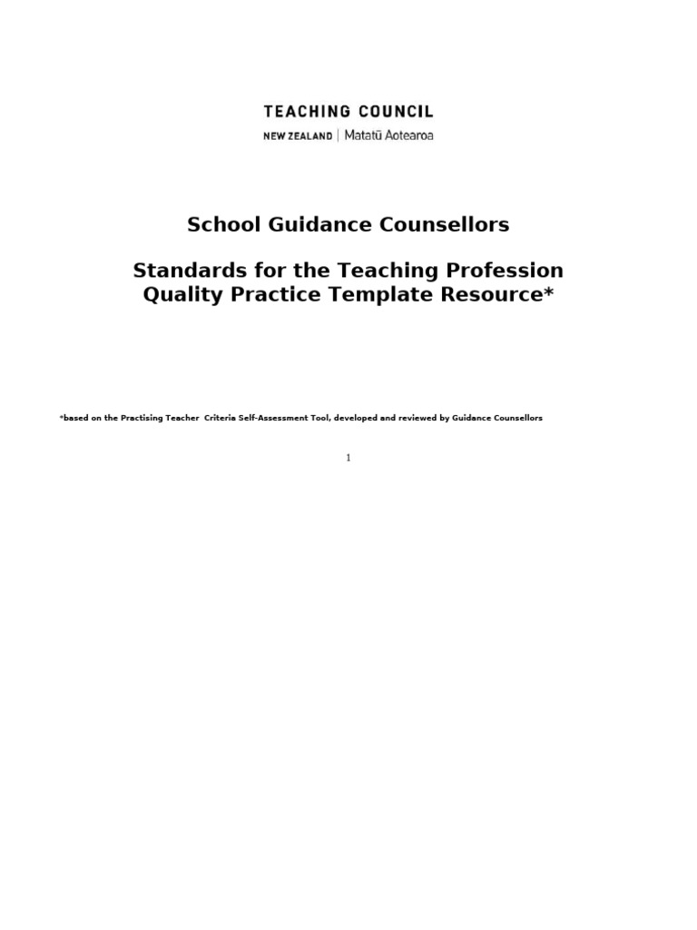 Guidance Counsellors: Te Tiriti O Waitangi Standards | PDF | Learning ...