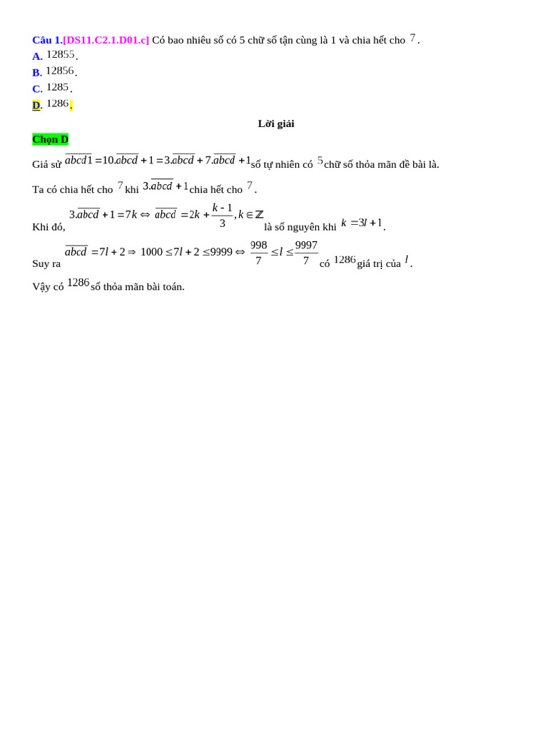 D01 - Quy Tắc Cộng - Muc Do 3 | PDF