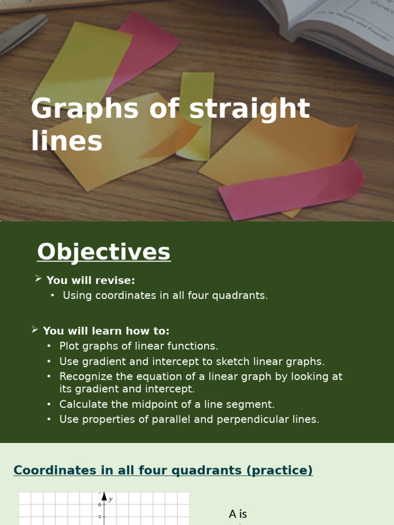 Ch. 6 (Graphs of Straight Lines) | PDF | Line (Geometry) | Cartesian ...