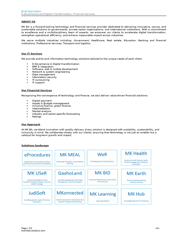 MK BA Profile 20.09.2025 - en | PDF | Economies