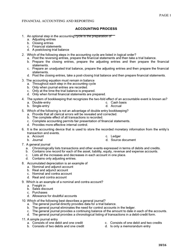 Accounting Process and Cycle Overview | PDF | Debits And Credits ...