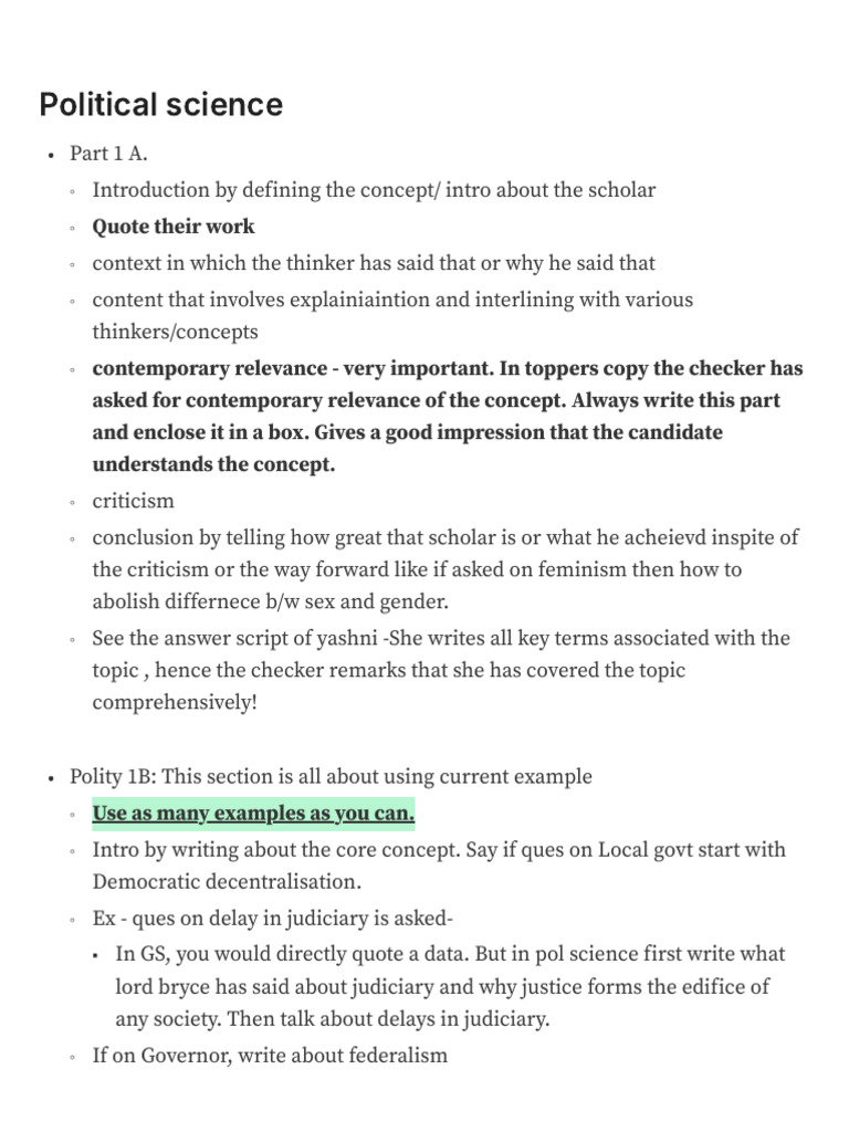 Comprehensive Guide to Political Science Concepts | PDF | Pakistan ...