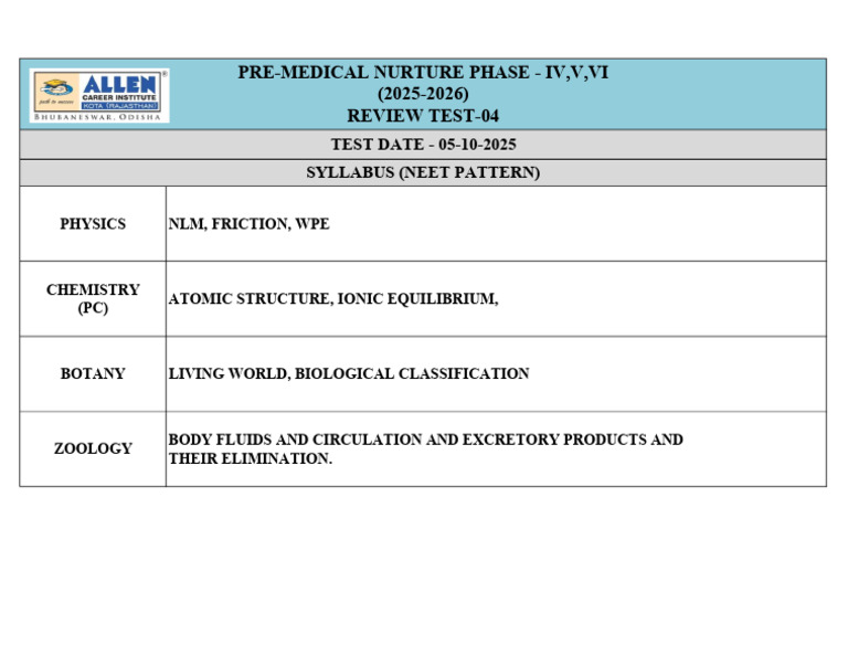 04.medical Nurture Phase IV, V, Vi - Review Test 04-05-10 2025 | PDF