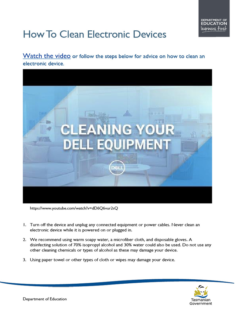 How to Safely Clean Electronics | PDF