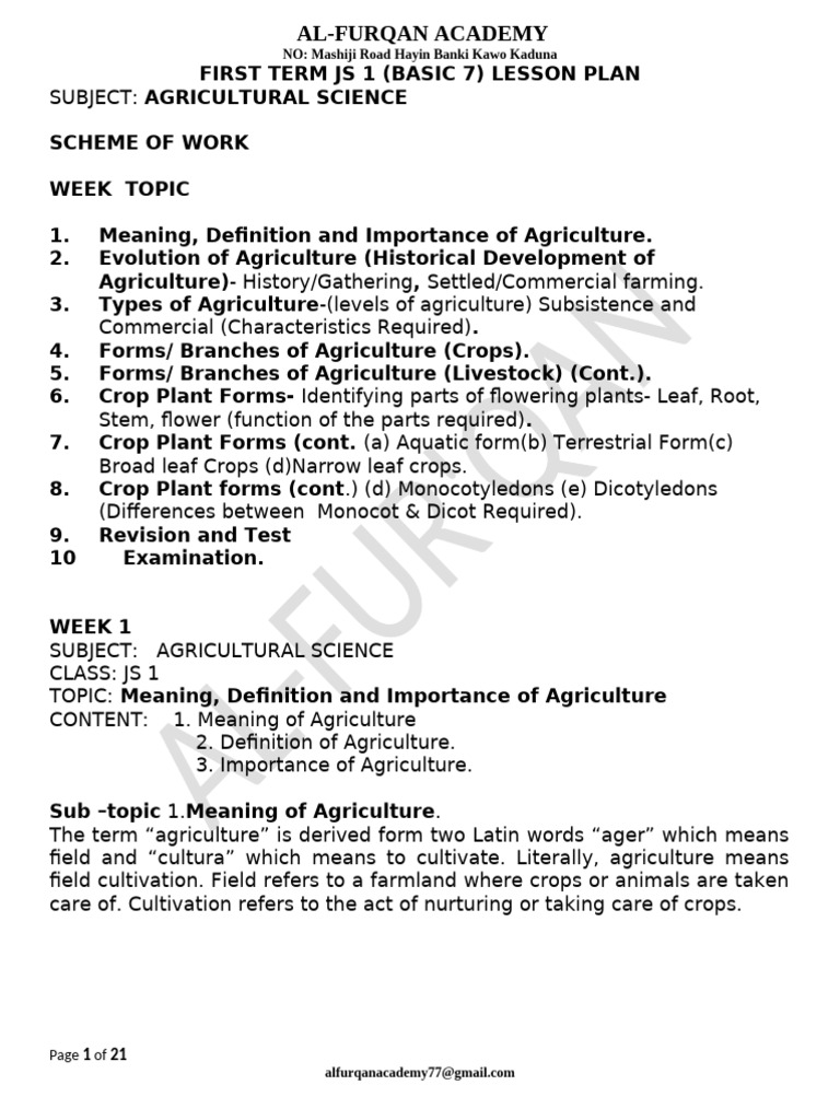 Basic 7 Agric SC 1st Term E-Notes | PDF | Agriculture | Beehive
