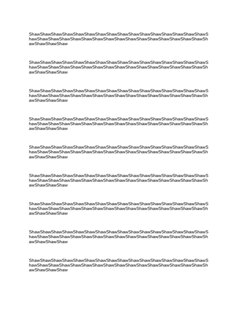 Shaw Shaw Shaw Shaw SH Shaw Aw Shaw | PDF