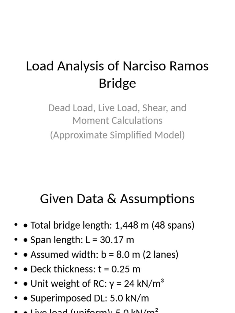 Narciso Ramos Bridge Load Analysis | PDF