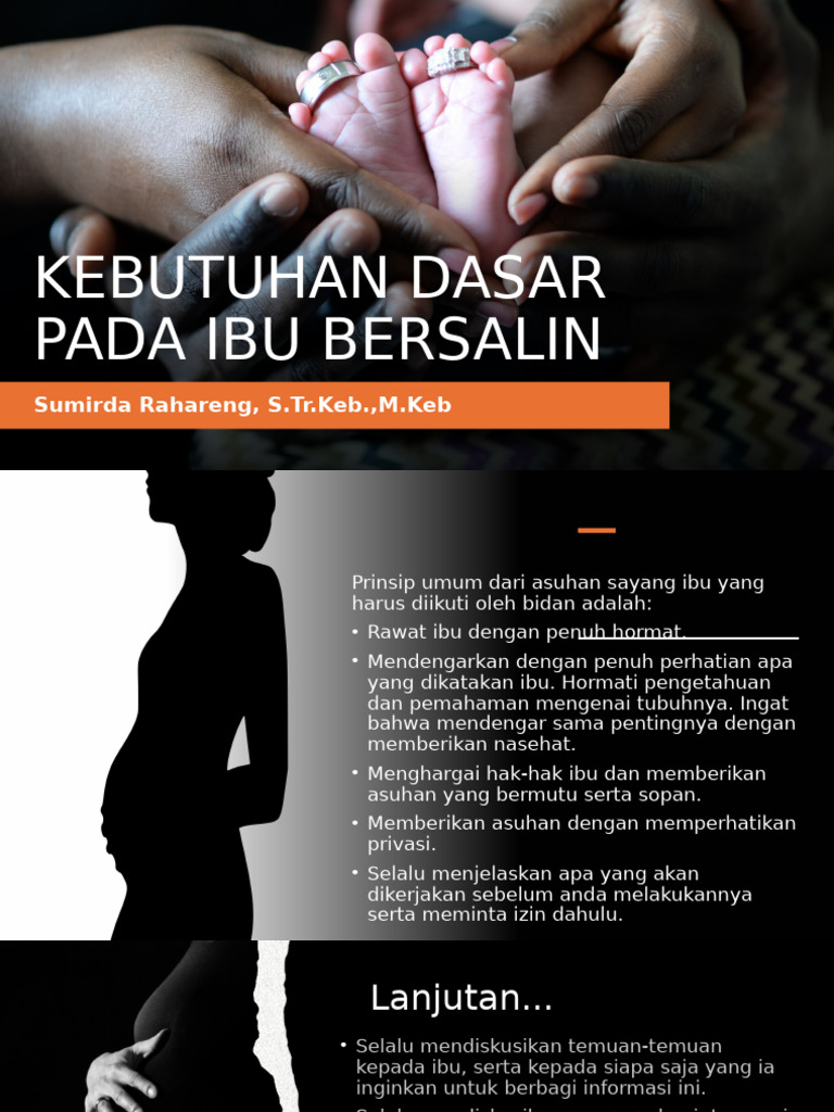 Kebutuhan Dasar Pada Ibu Bersalin | PDF